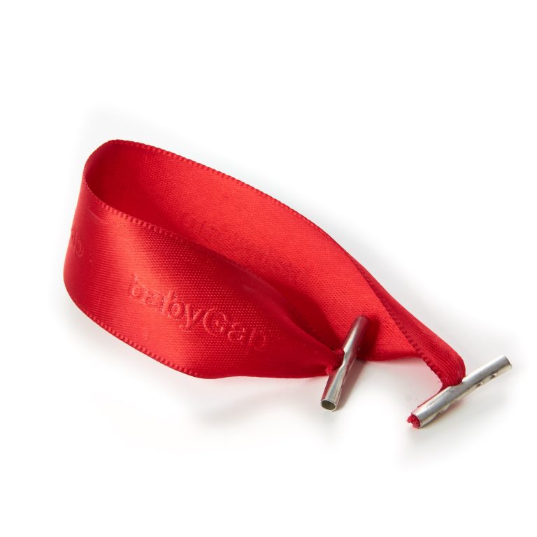 Ribbon Treasury Tags - Metal Ended Tags on Ribbon - Textile Enterprises