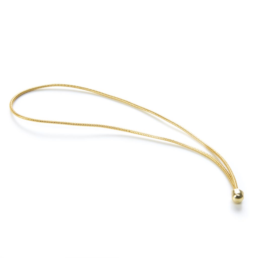 Ball End Menu Loops - Thin Round Elastic with Gold or Silver Metal Ball