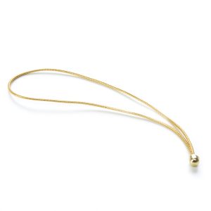 Ball End Menu Loops - Thin Round Elastic with Gold or Silver Metal Ball